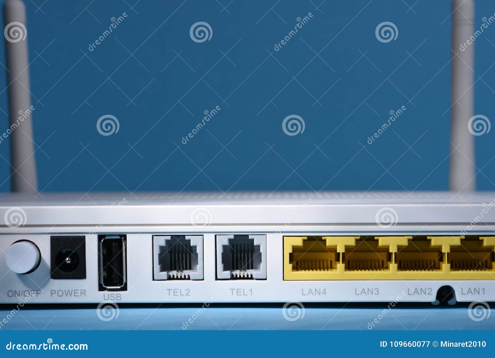 Wireless router close-up stock image. Image of high - 109660077