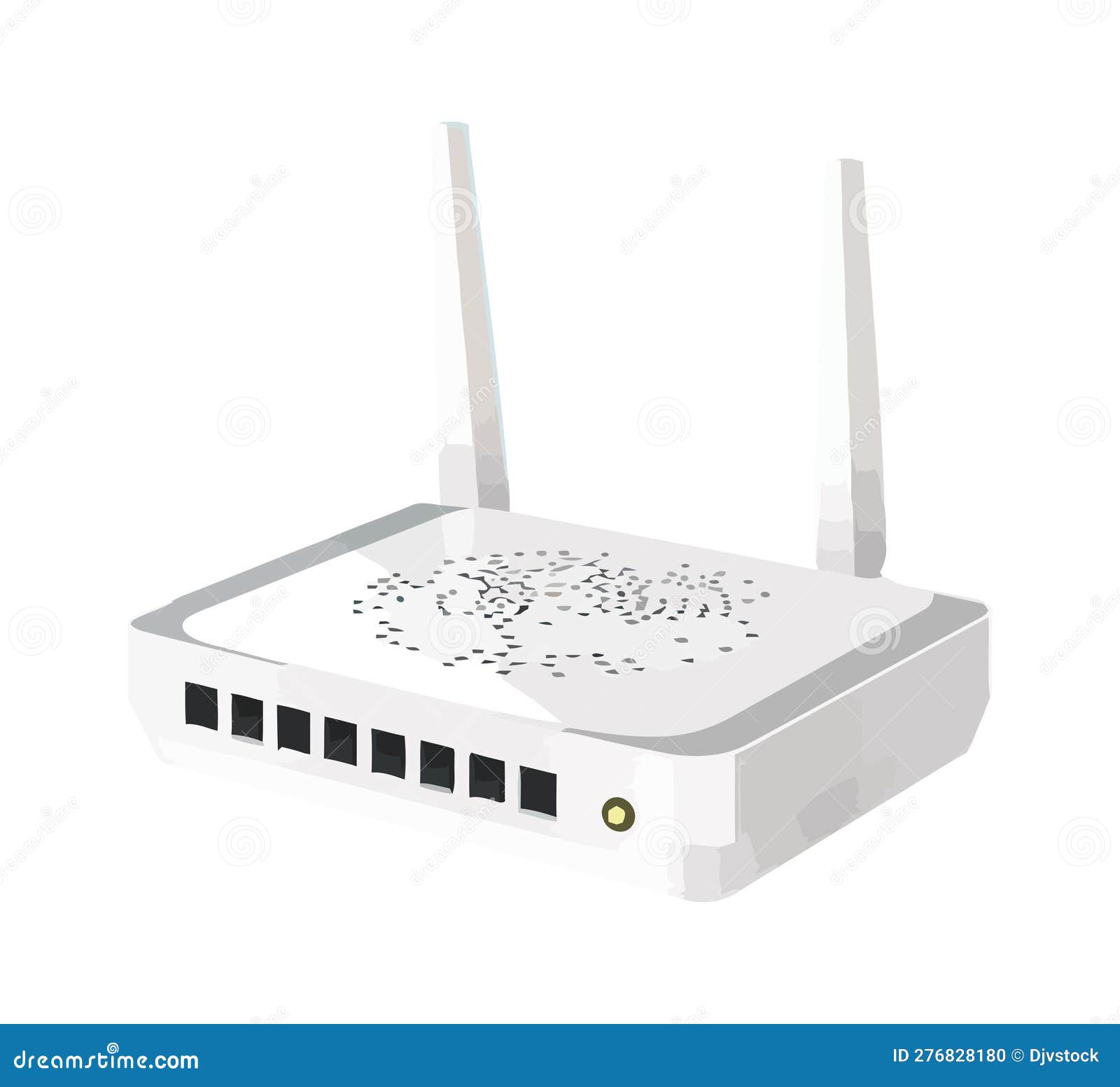 Wireless Router Connects Network for Global Communication Stock Vector ...