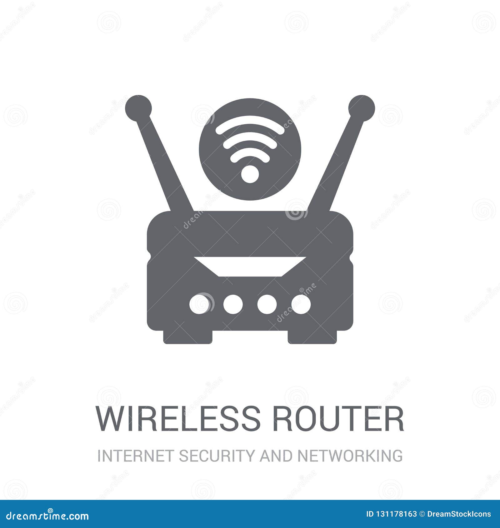 Wireless Router Icon. Trendy Wireless Router Logo Concept on White ...