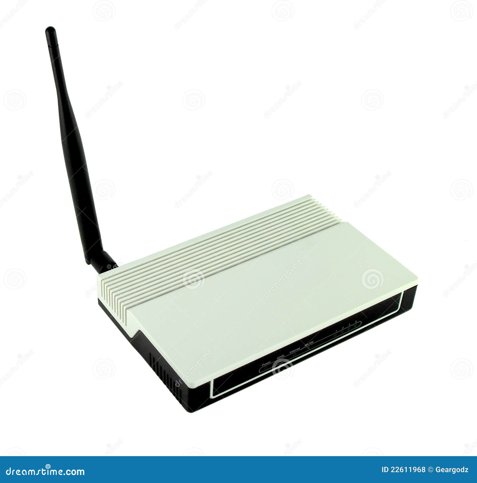 Wireless Router Isolated on White Stock Photo - Image of networking ...