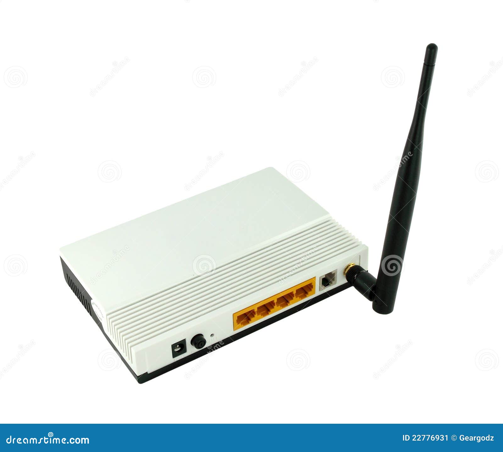 Wireless Router Isolated on White Stock Image - Image of plug, global ...