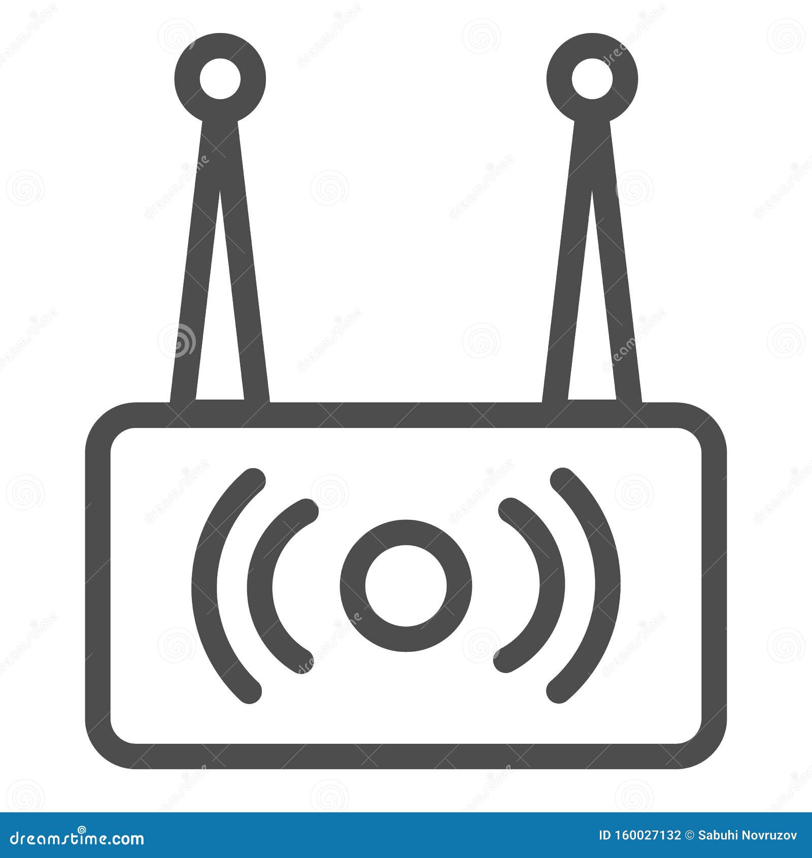 Wireless Router Line Icon. Wi Fi Network Vector Illustration Isolated ... Wireless Router Line Icon. Wi Fi Network Vector Illustration Isolated ...