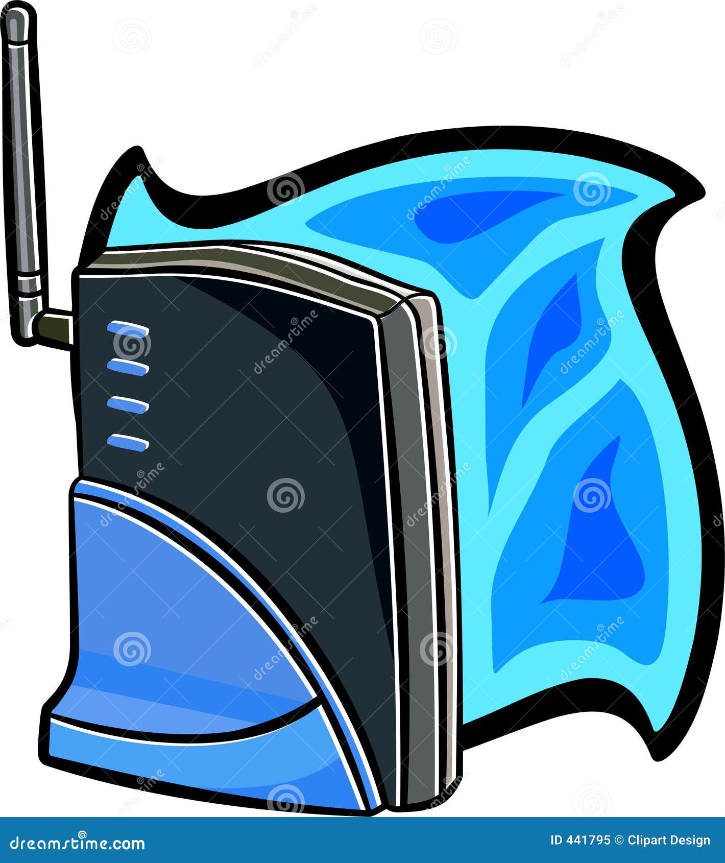 Wireless router or modem stock illustration. Illustration of computers ...