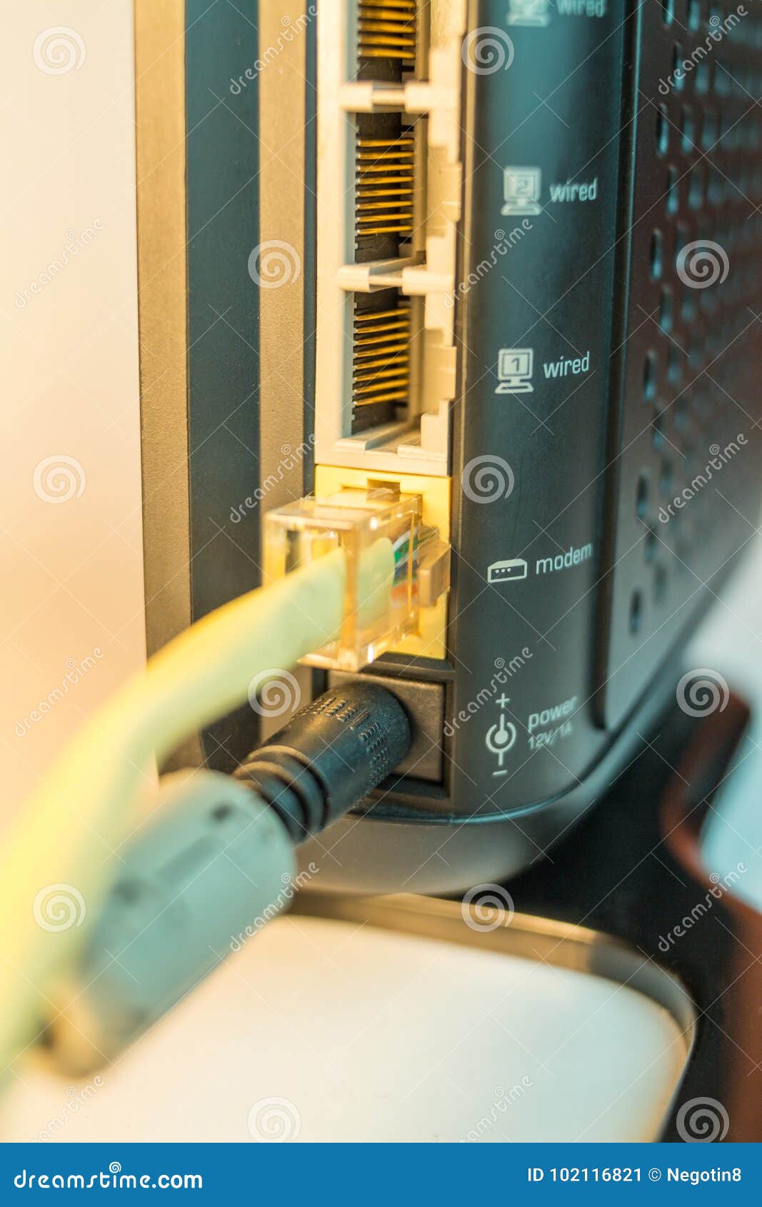 Wireless Modem back stock image. Image of desk, local - 102116821