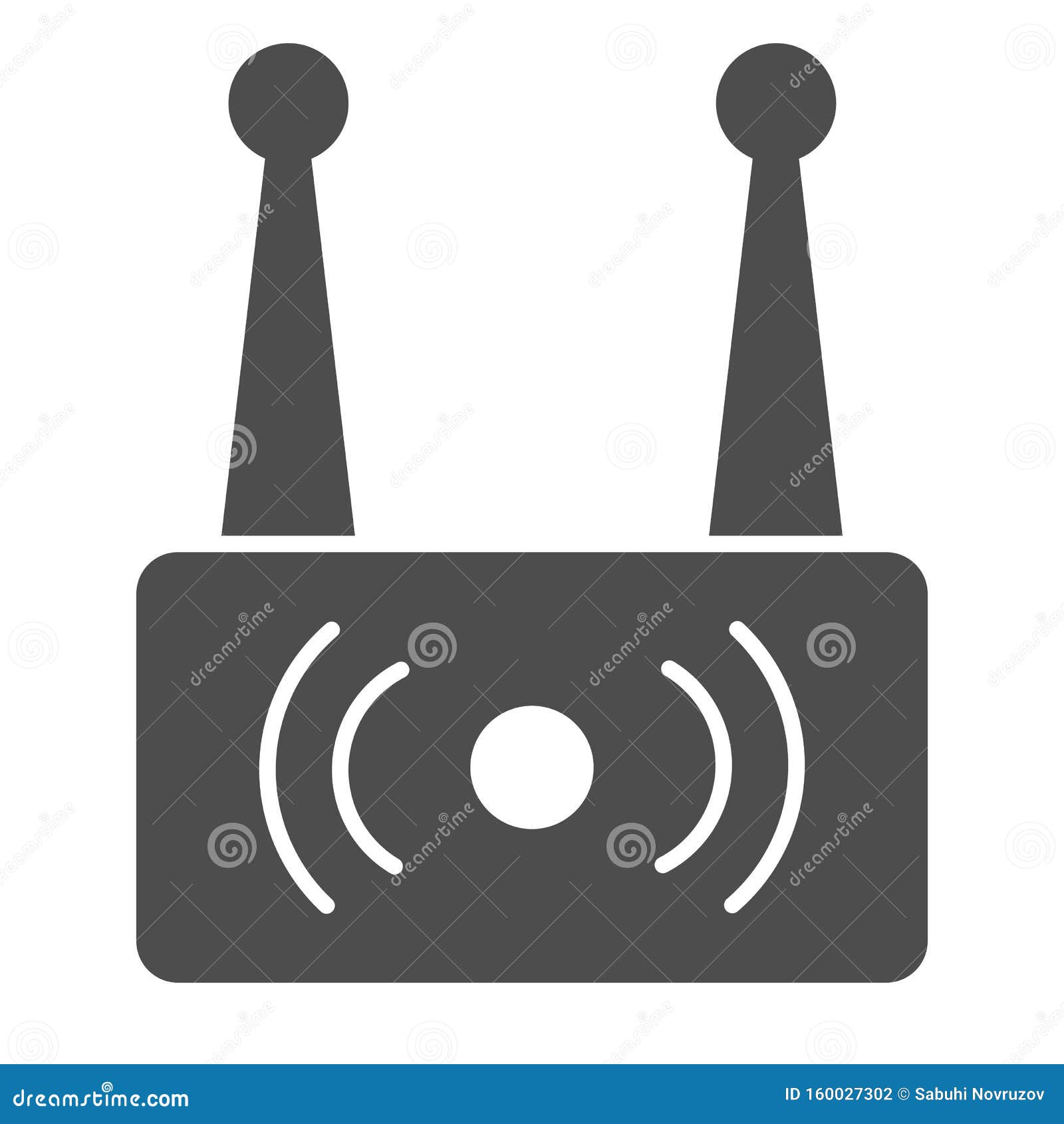 Wireless Router Solid Icon. Wi Fi Network Vector Illustration Isolated ...