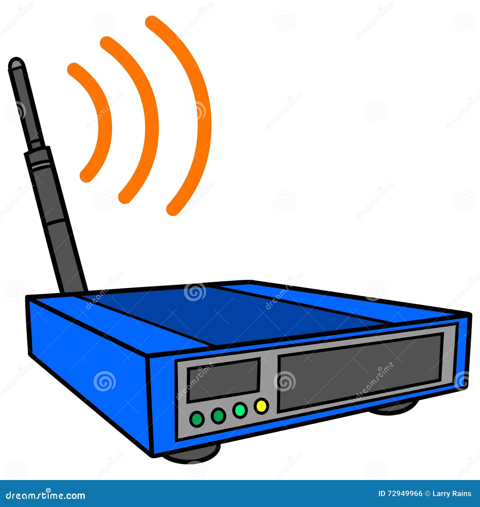 Wireless Router stock vector. Illustration of data, cartoon - 72949966