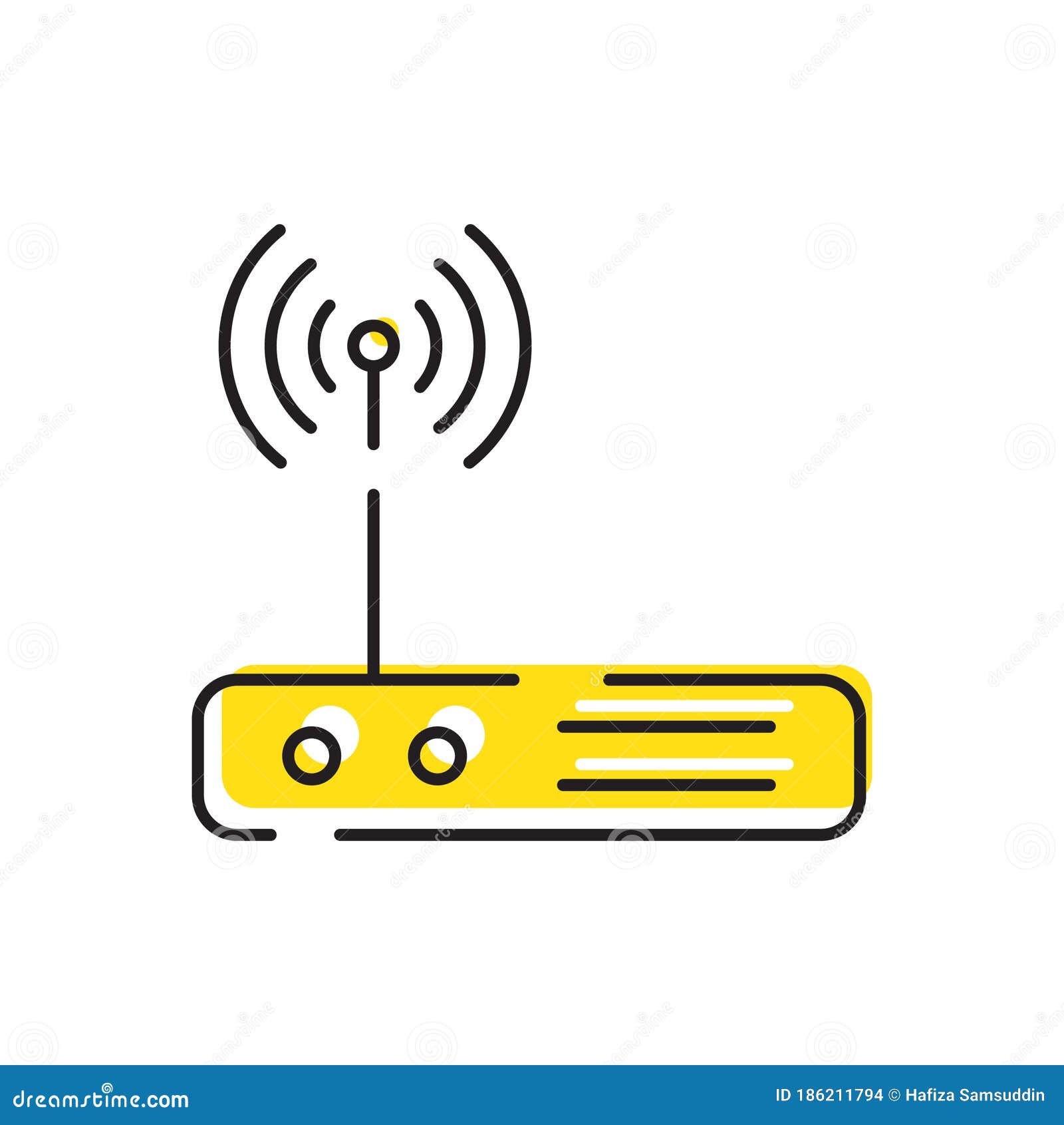 Wireless Router. Vector Illustration Decorative Design Stock Vector ...