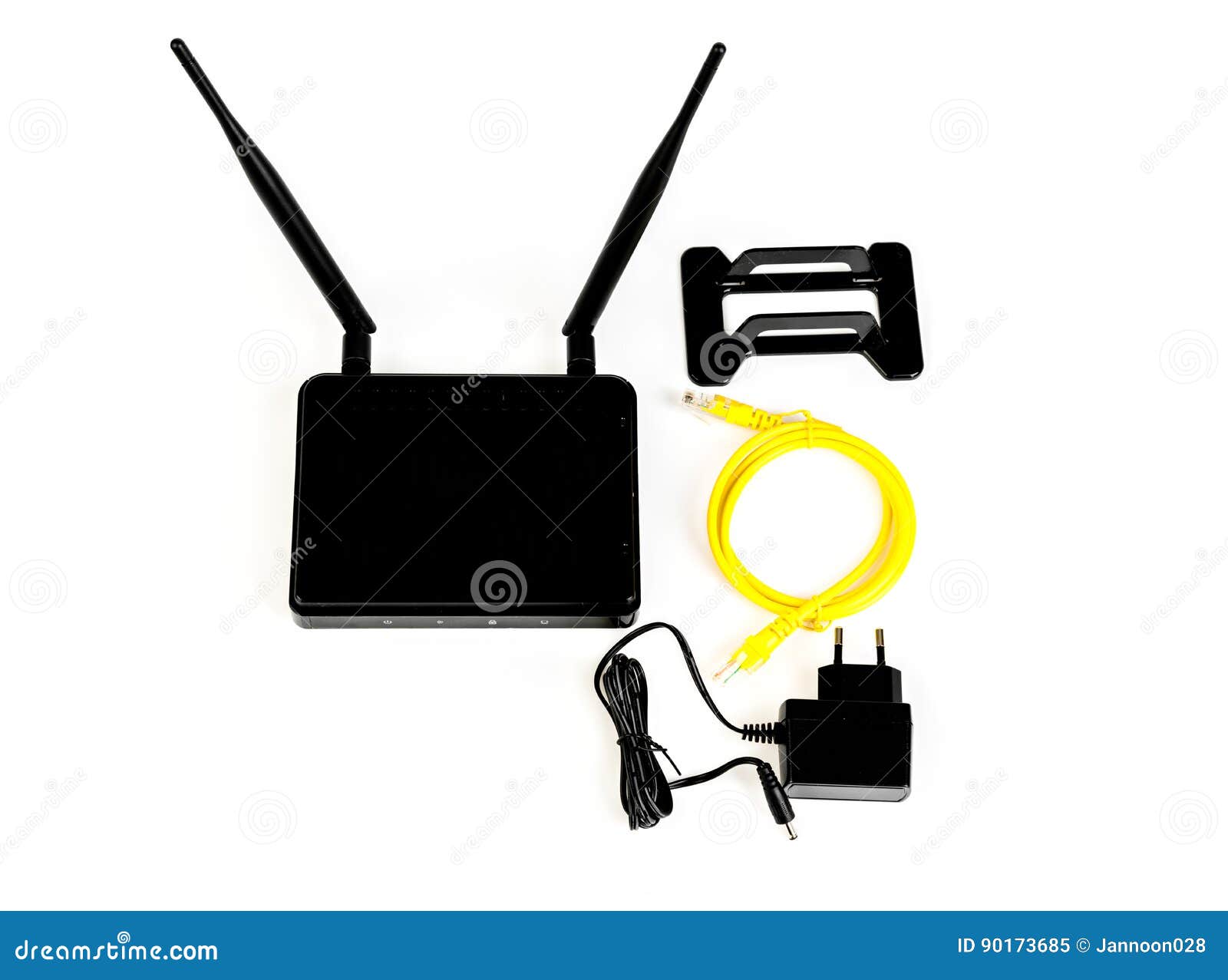 Wireless Router on White Background . Stock Image - Image of isolated ...
