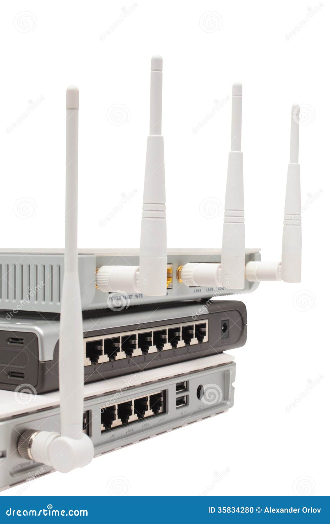 Wireless Routers stock photo. Image of networking, isolatedbackground ...