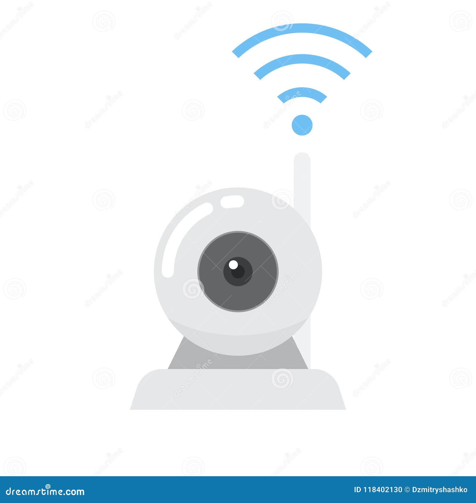 Wireless Security Camera Icon Stock Vector - Illustration of record ...
