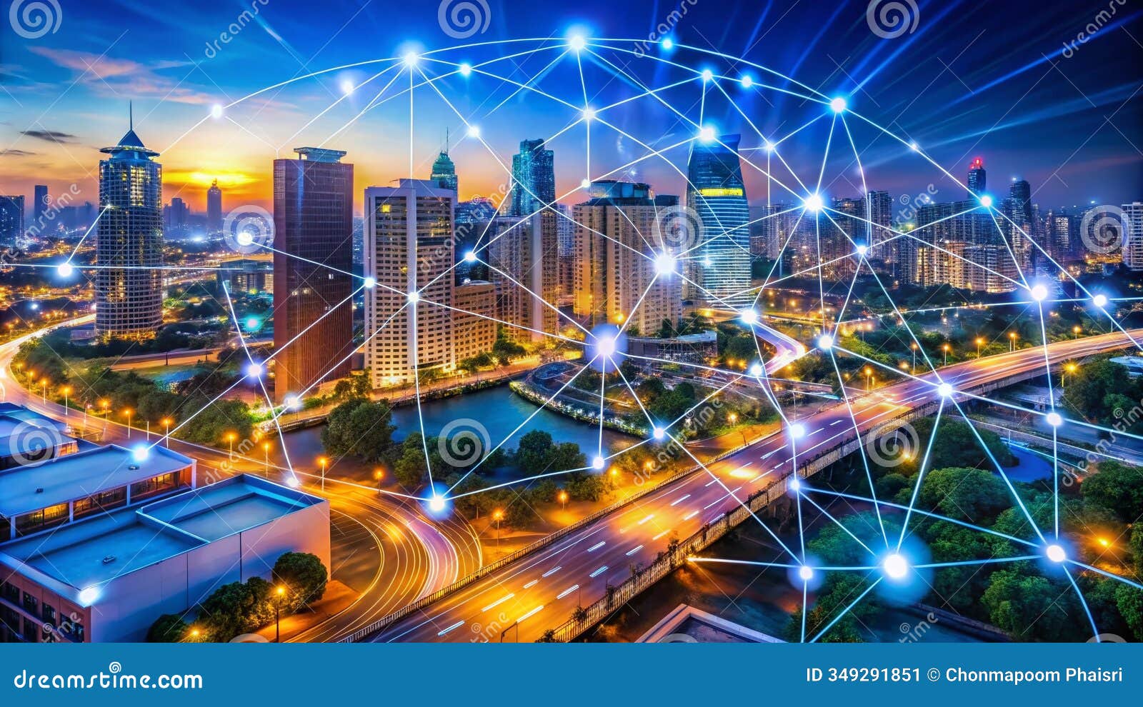 Wireless Sensor Network in a Modern City Diorama Visualizing the ...