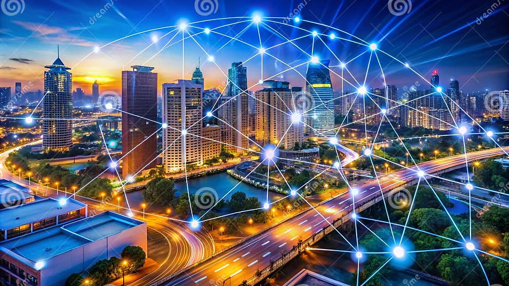 Wireless Sensor Network in a Modern City Diorama Visualizing the ...