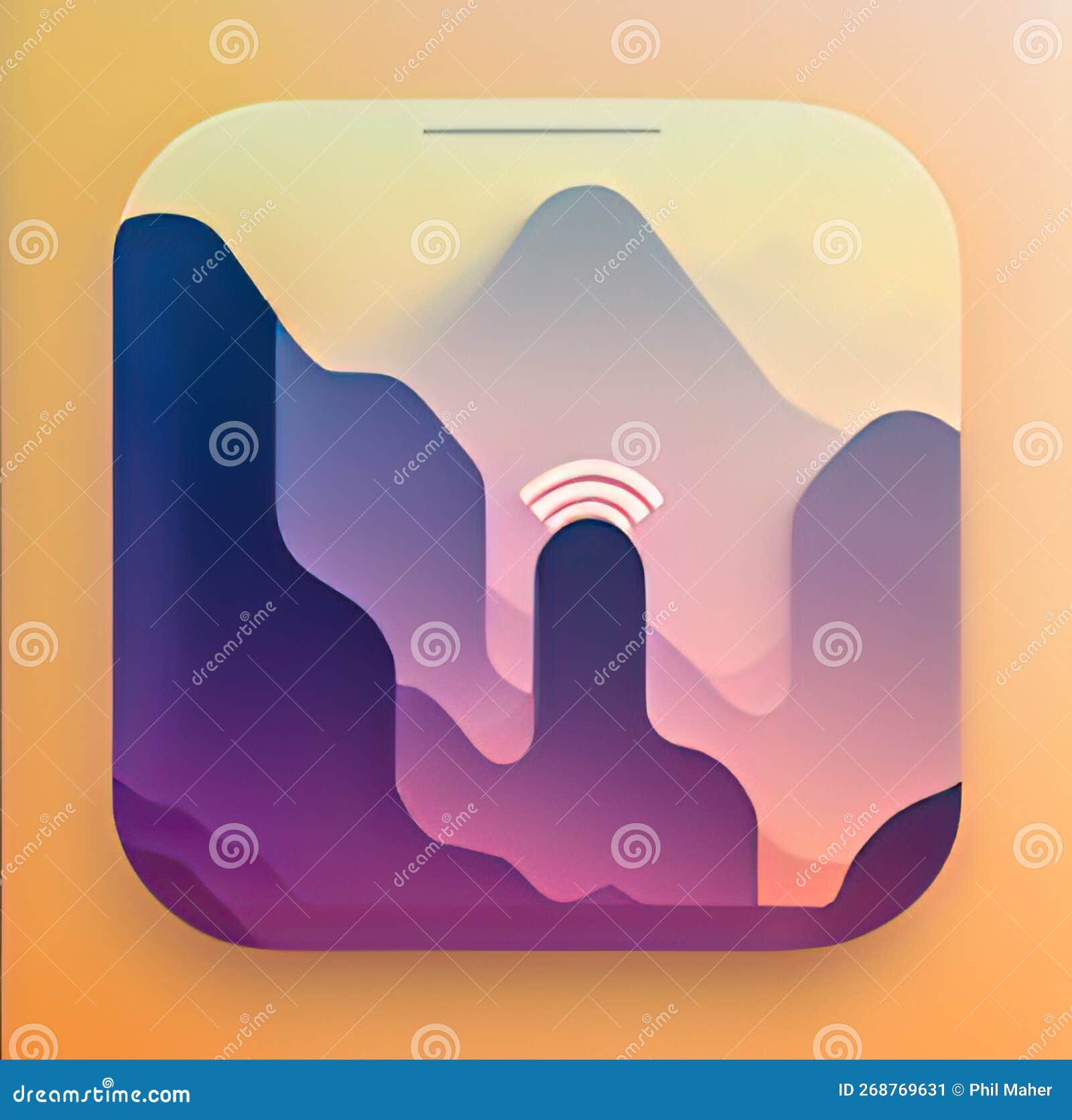 Wireless Service Provider Software App Icon. Generative AI. Stock ...