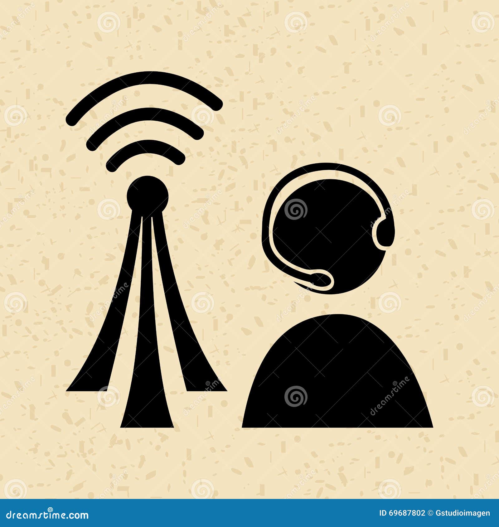 Wireless signal design stock illustration. Illustration of sign - 69687802
