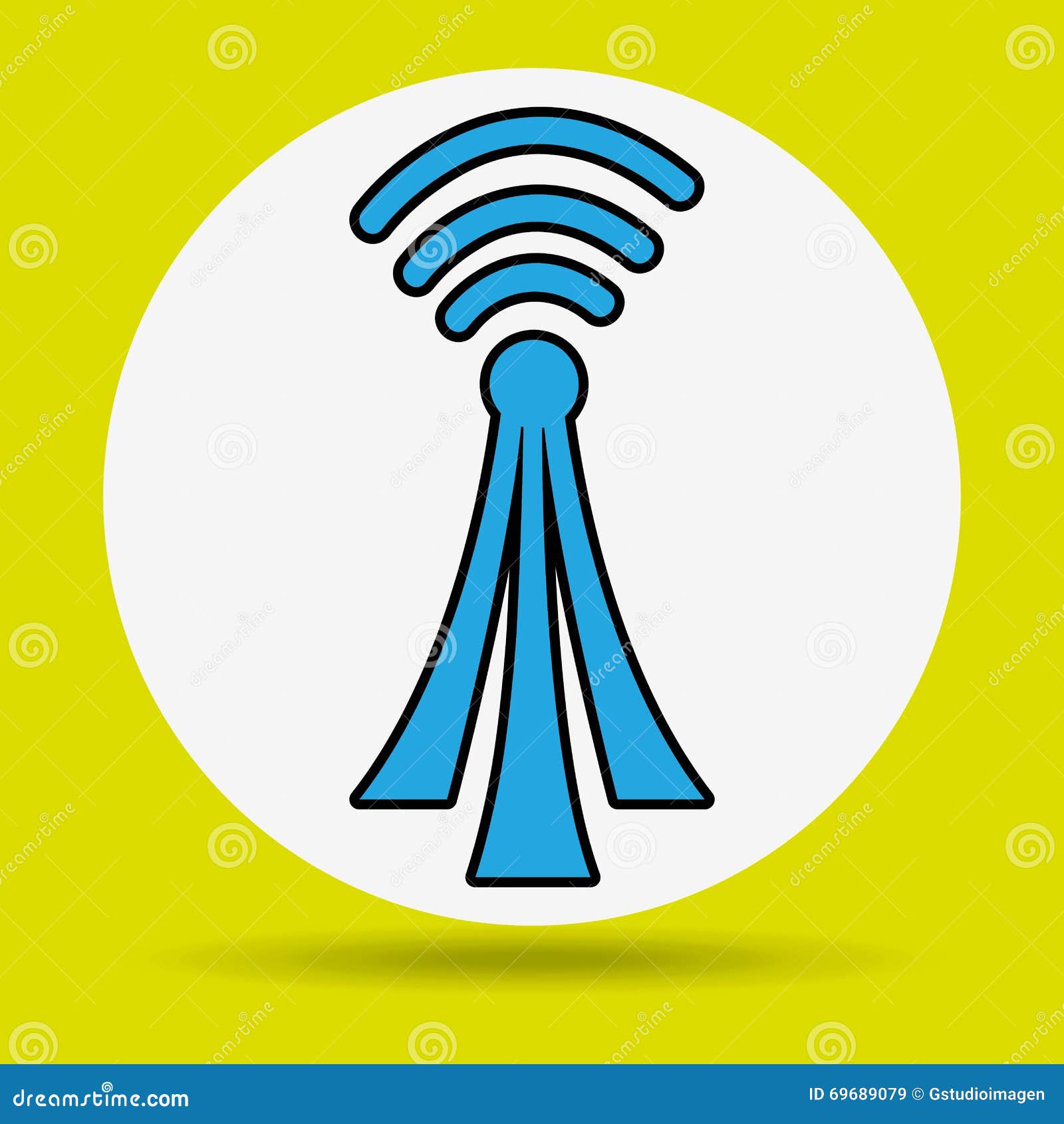 Wireless signal design stock illustration. Illustration of station ...