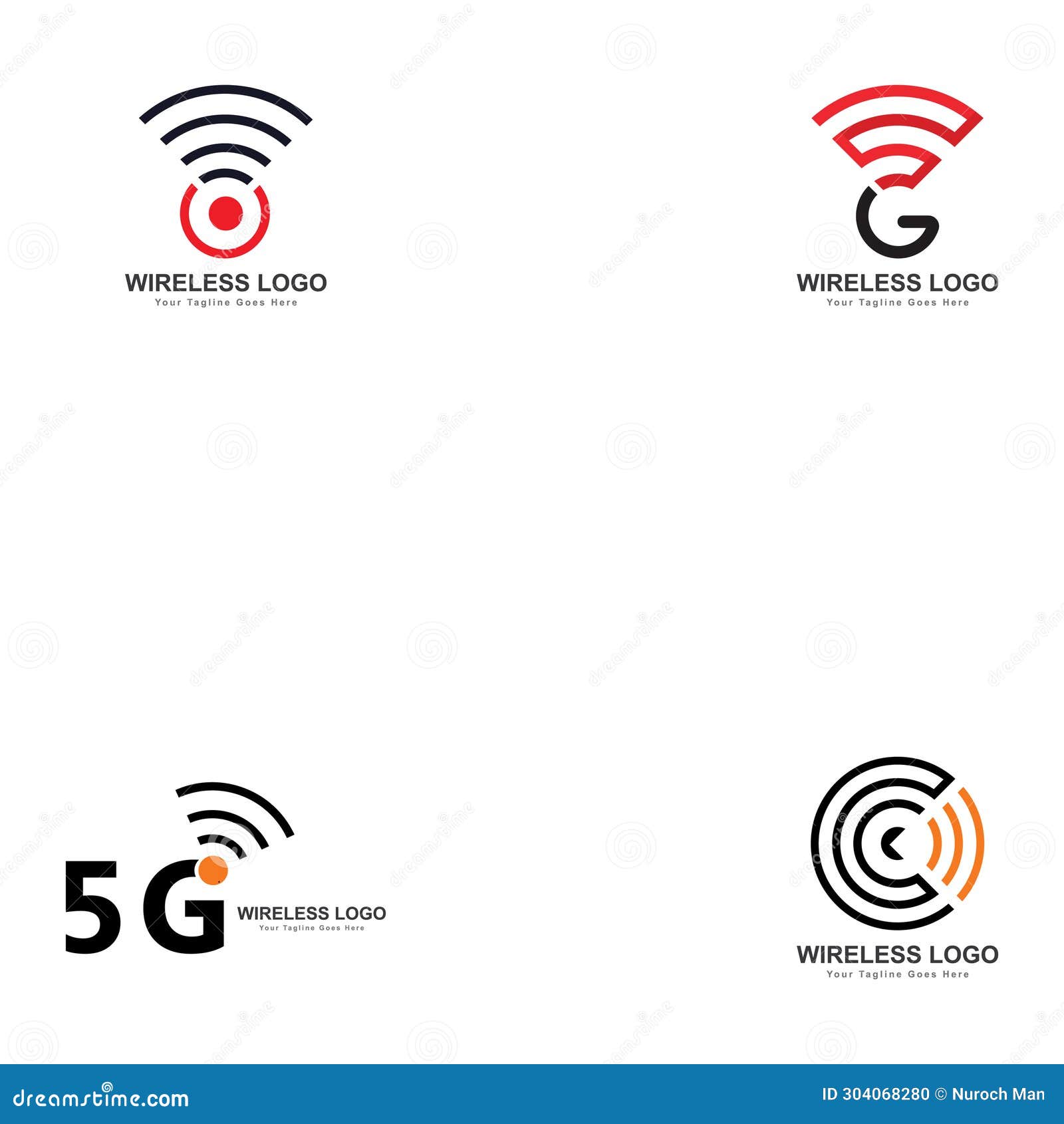 Wireless Signal Logo Design Template Wifi Stock Vector - Illustration ...