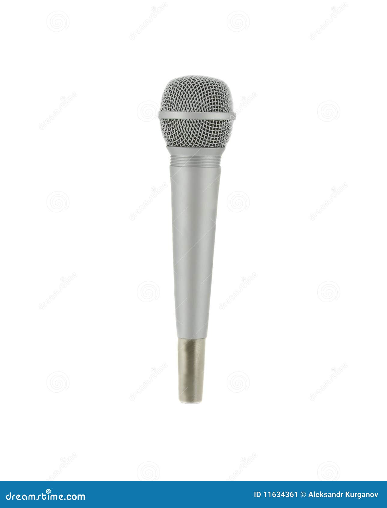 Wireless silver microphone stock image. Image of microphone - 11634361