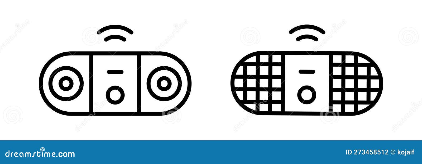 Wireless Speaker Vector Icon. Loud Woofer Box Symbol Stock Vector ...