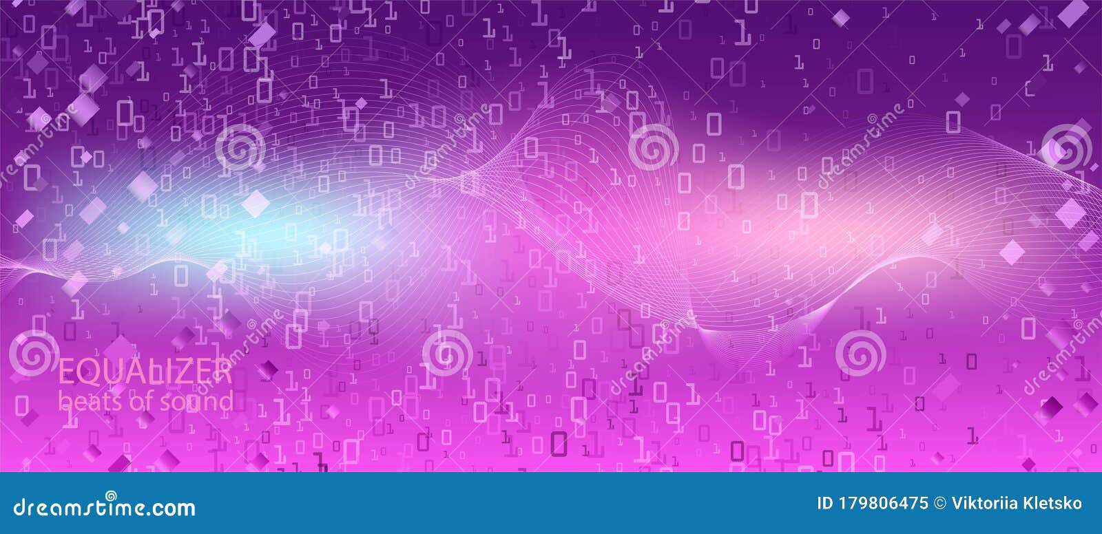 Wireless Tech Vector Background. Fractal Liquid Code Matrix Flying ...