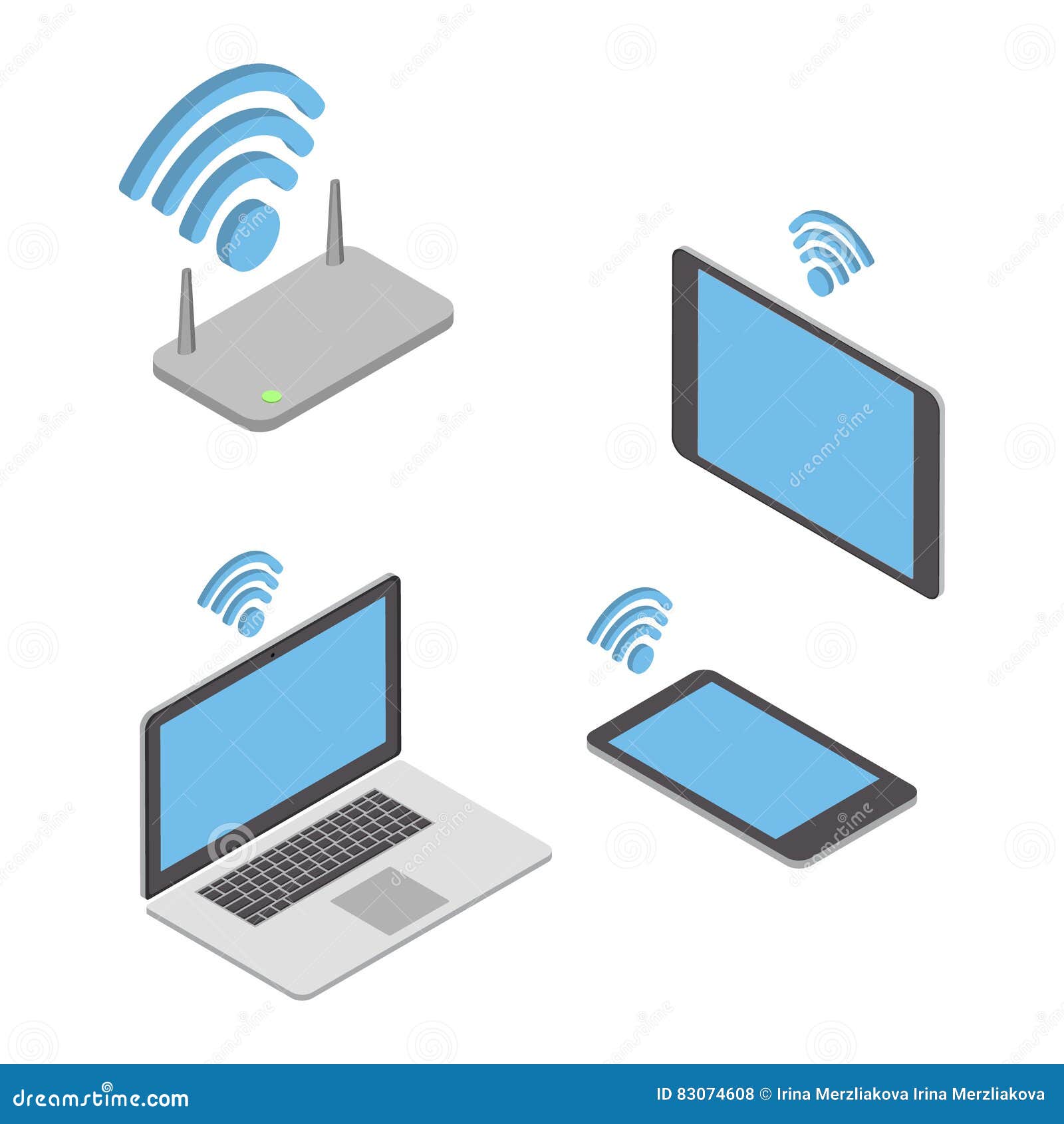 Wireless Technologies. the Concept of Different Wireless Mobile Stock ...