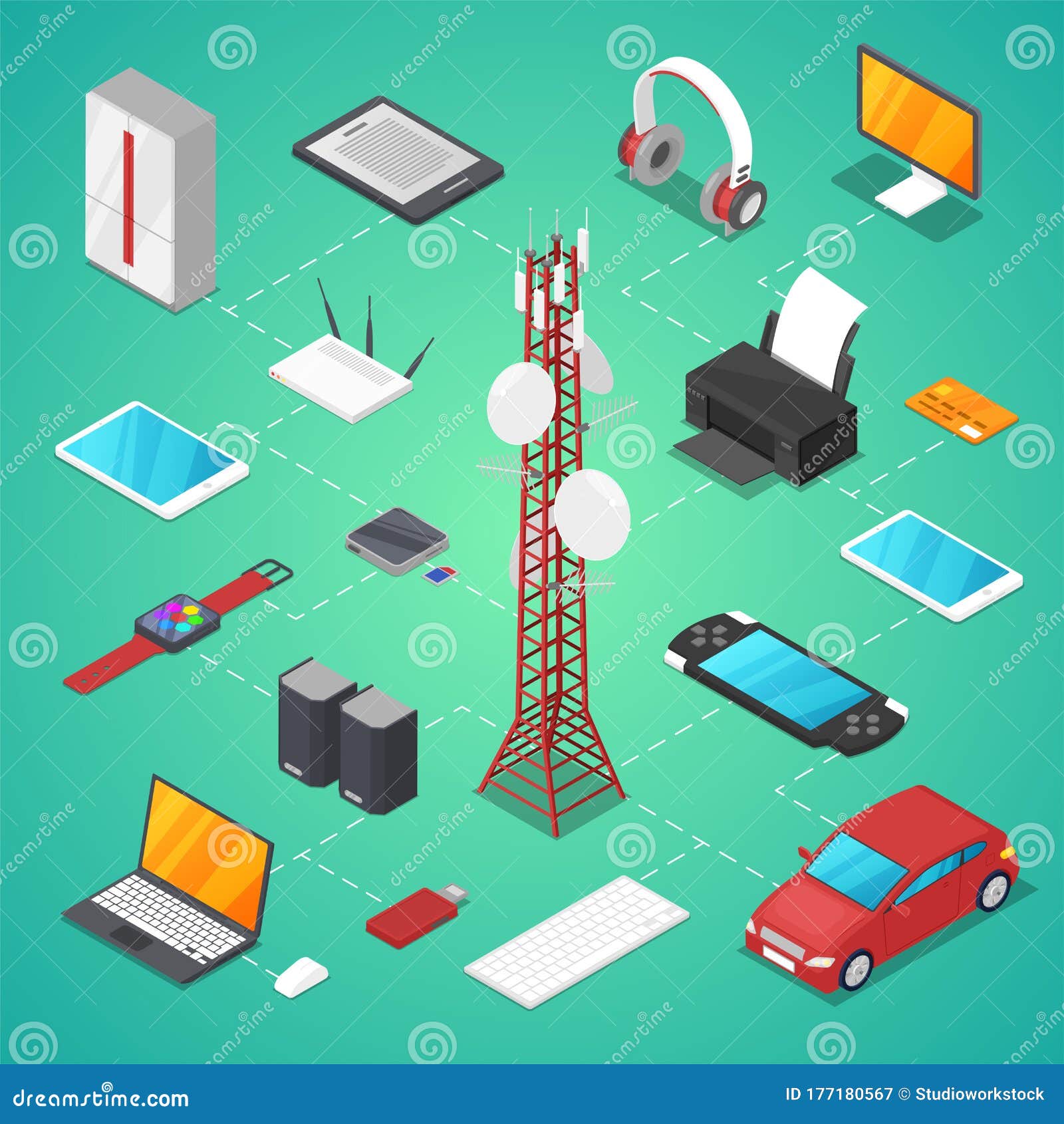 3d Isometric Cell Tower Stock Illustrations – 120 3d Isometric Cell ...
