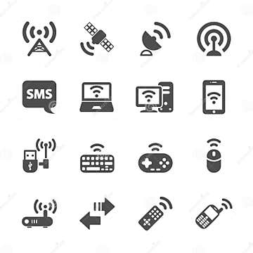 Wireless Technology Communication Icon Set, Vector Eps10 Stock Vector ...