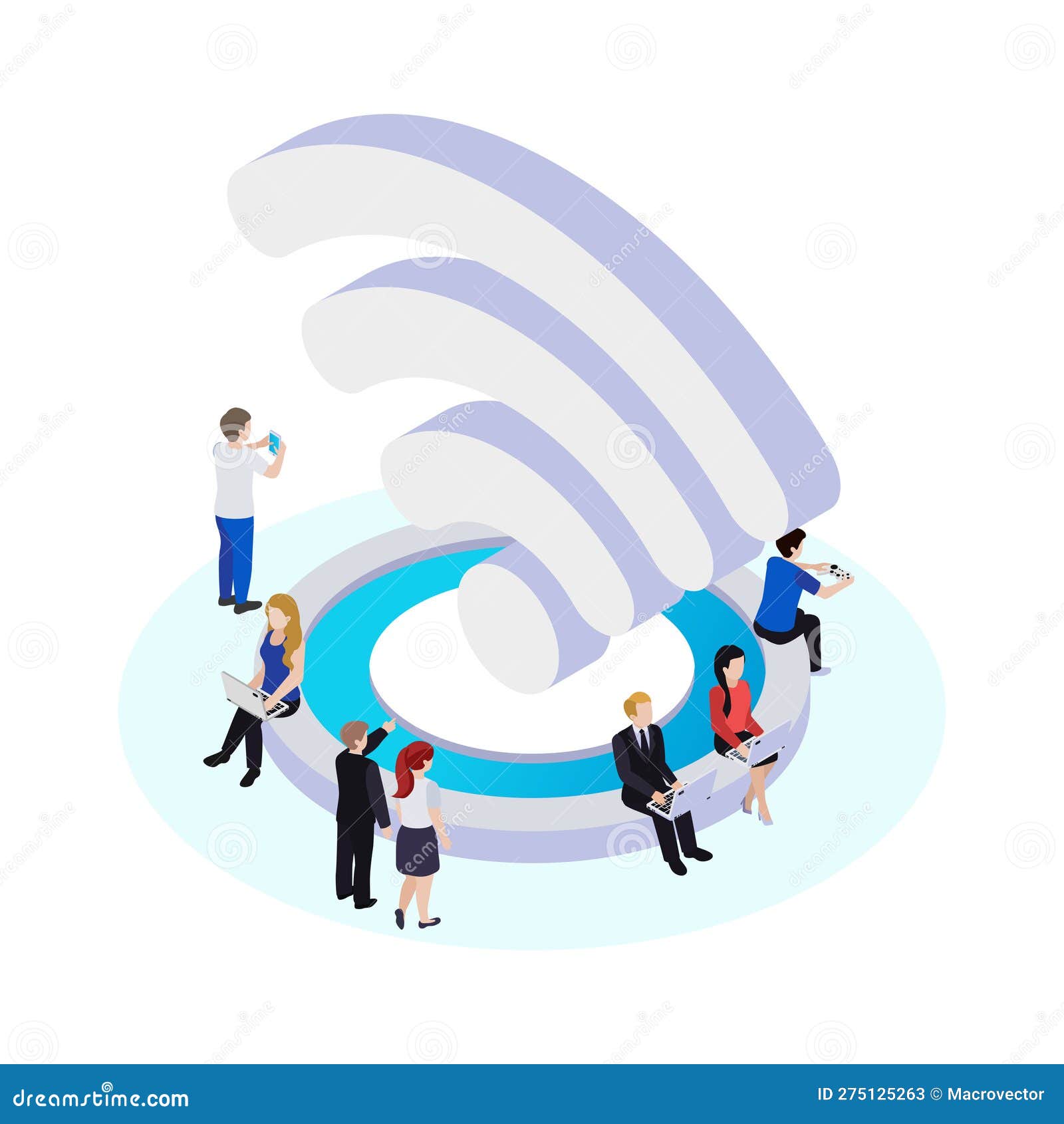 Wireless Technology Concept Stock Vector - Illustration of storage ...