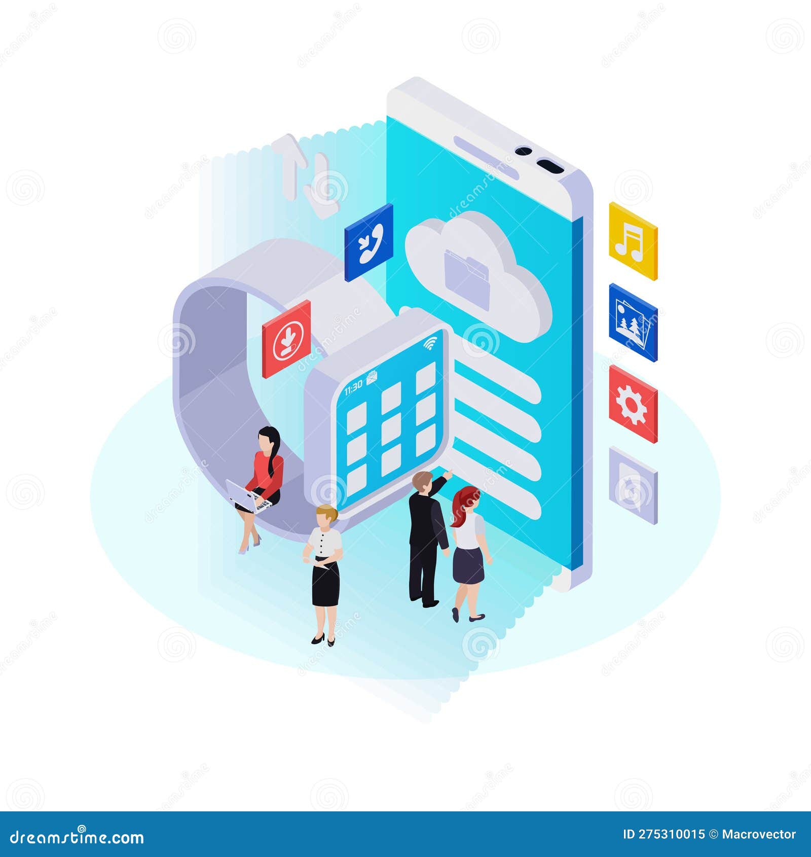 Wireless Technology Concept Stock Vector - Illustration of ...