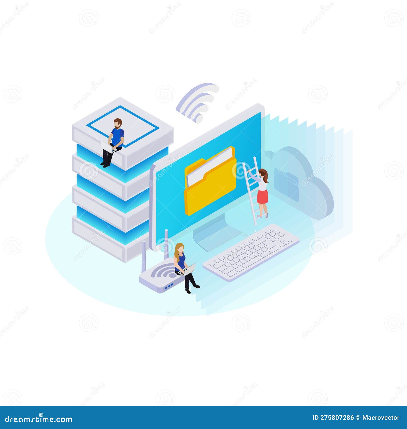 Wireless Technology Concept Stock Illustration - Illustration of ...