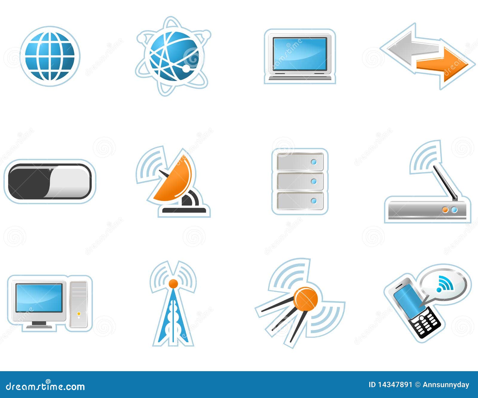 Wireless Technology icons stock vector. Illustration of receiver - 14347891
