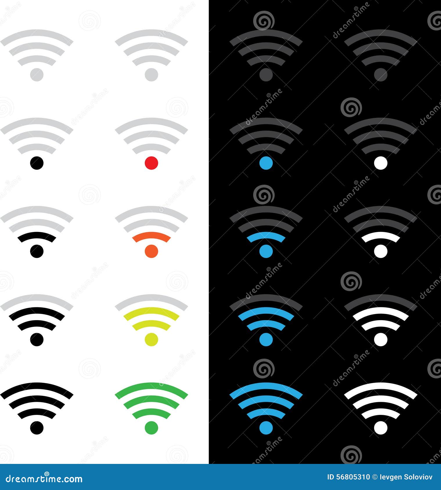 Wireless technology icons stock vector. Illustration of mobile - 56805310