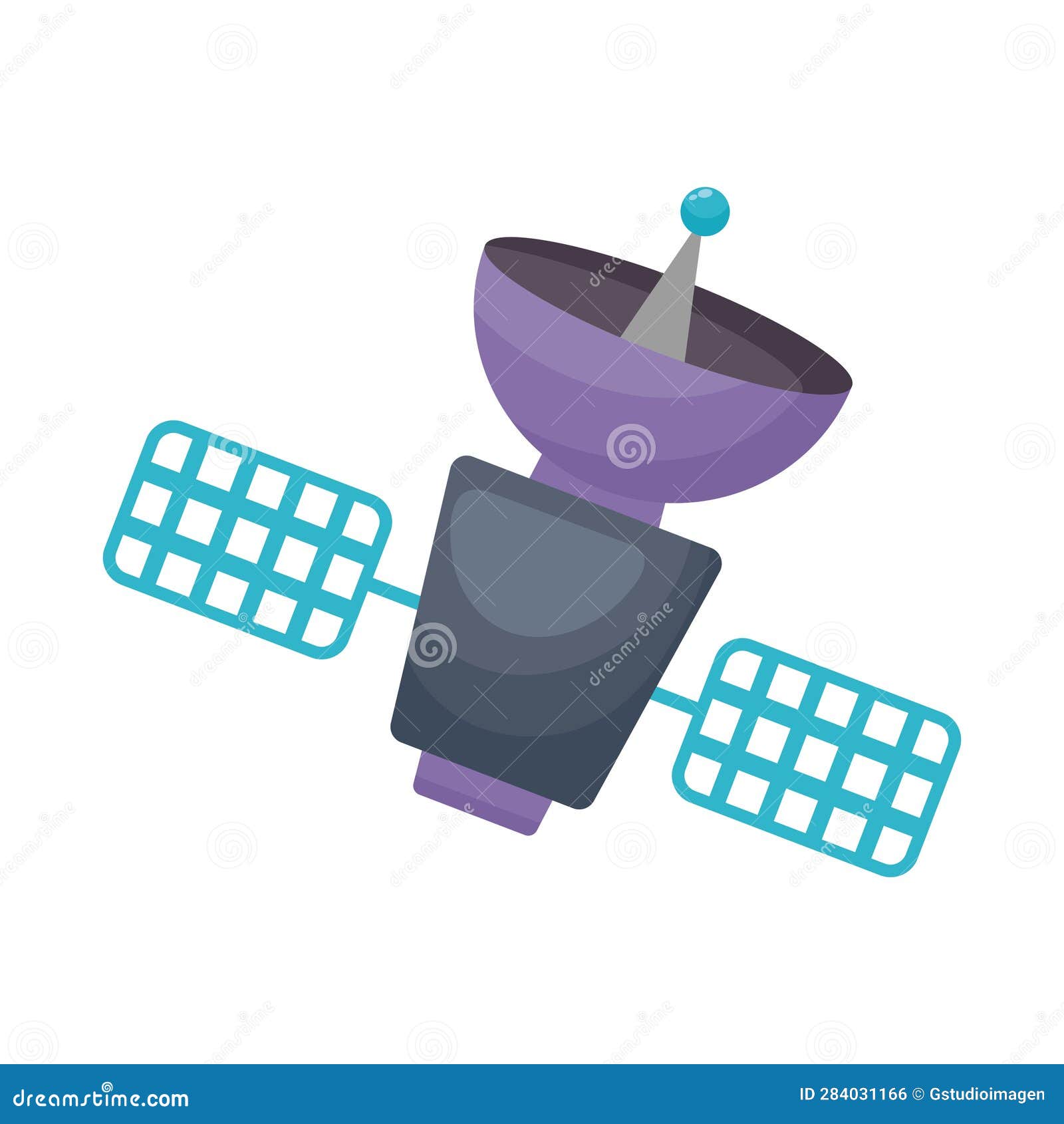 Wireless Technology Satellite Stock Vector - Illustration of wireless ...