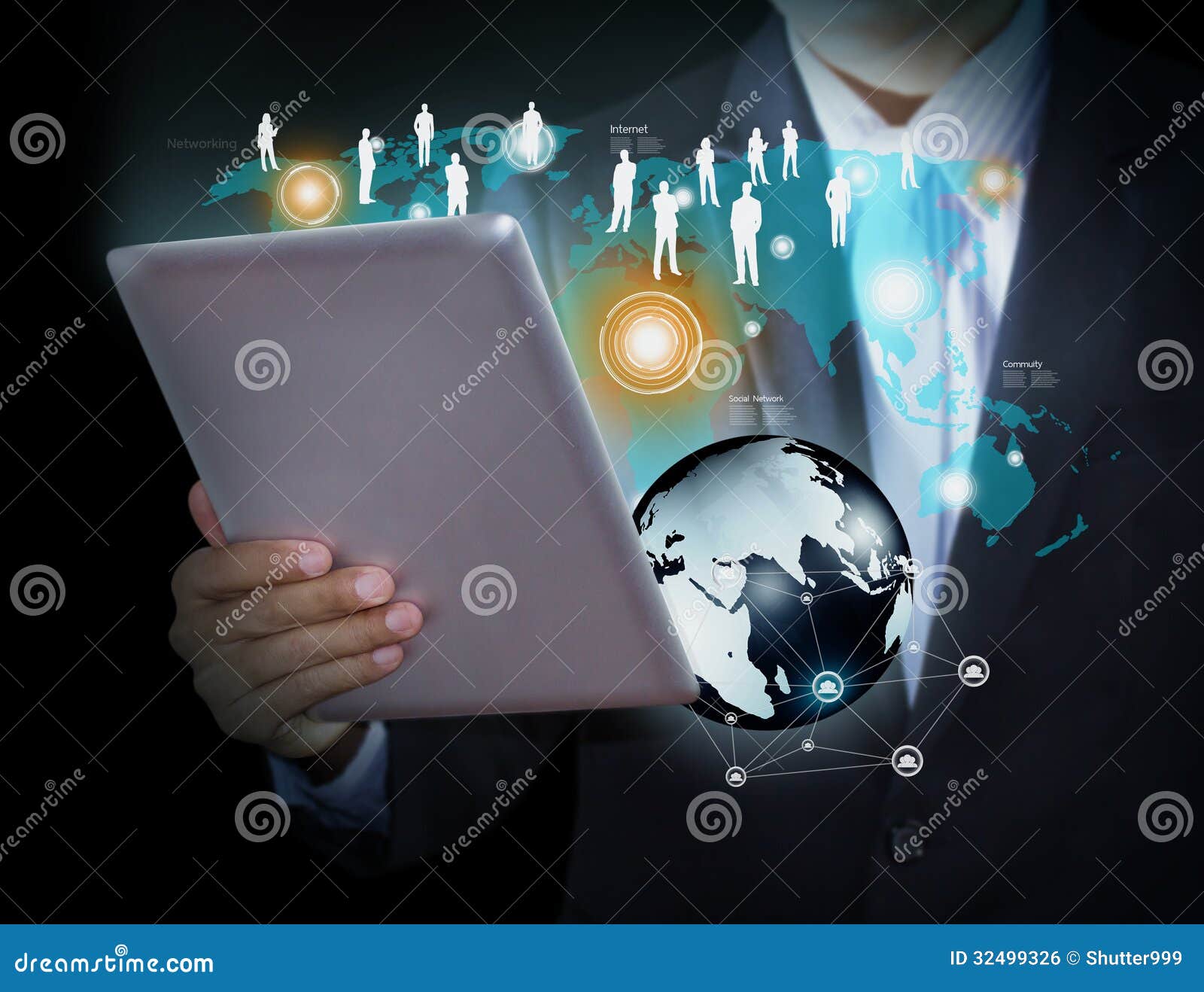 Wireless Technology and Social Media Stock Photo - Image of ...