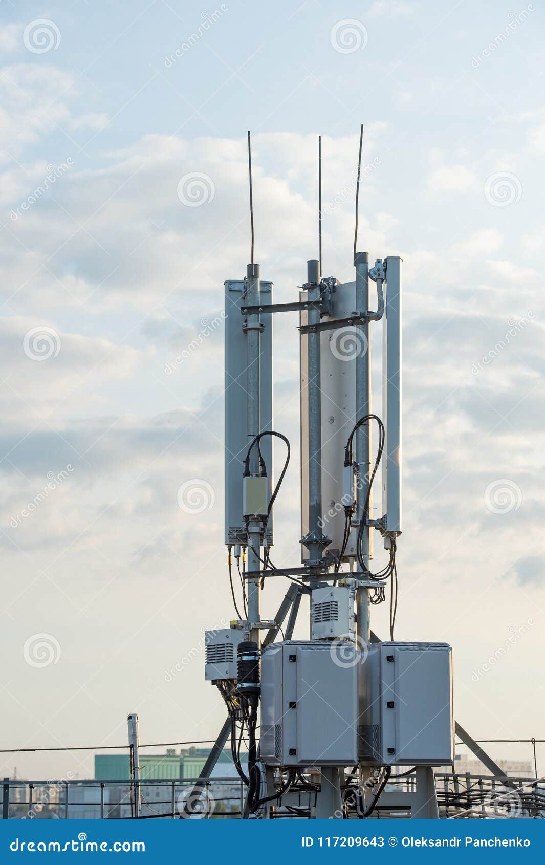 Wireless Telecommunications Equipment with Sector Antennas and a Stock ...