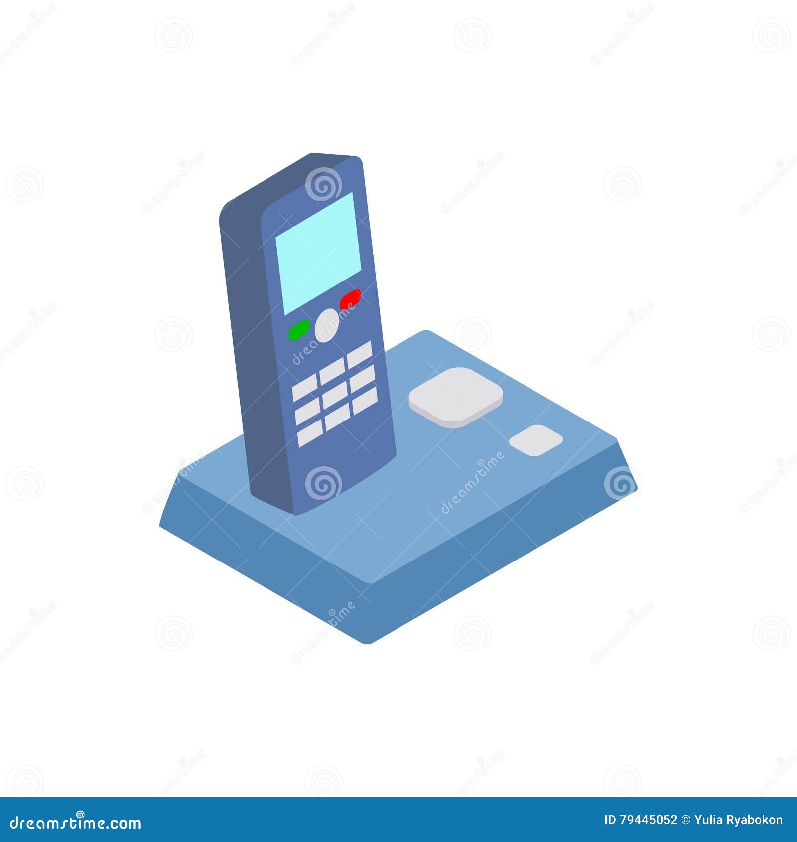 Wireless Telephone Icon, Isometric 3d Style Stock Vector - Illustration ...