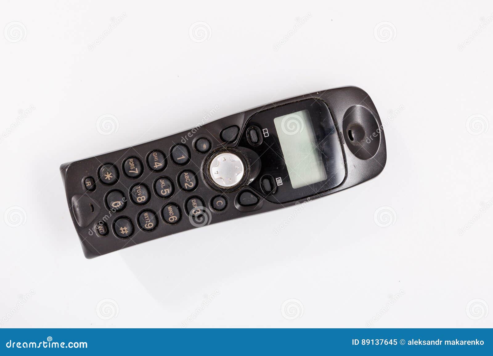 Wireless Telephone Isolated on White Background Stock Image - Image of ...