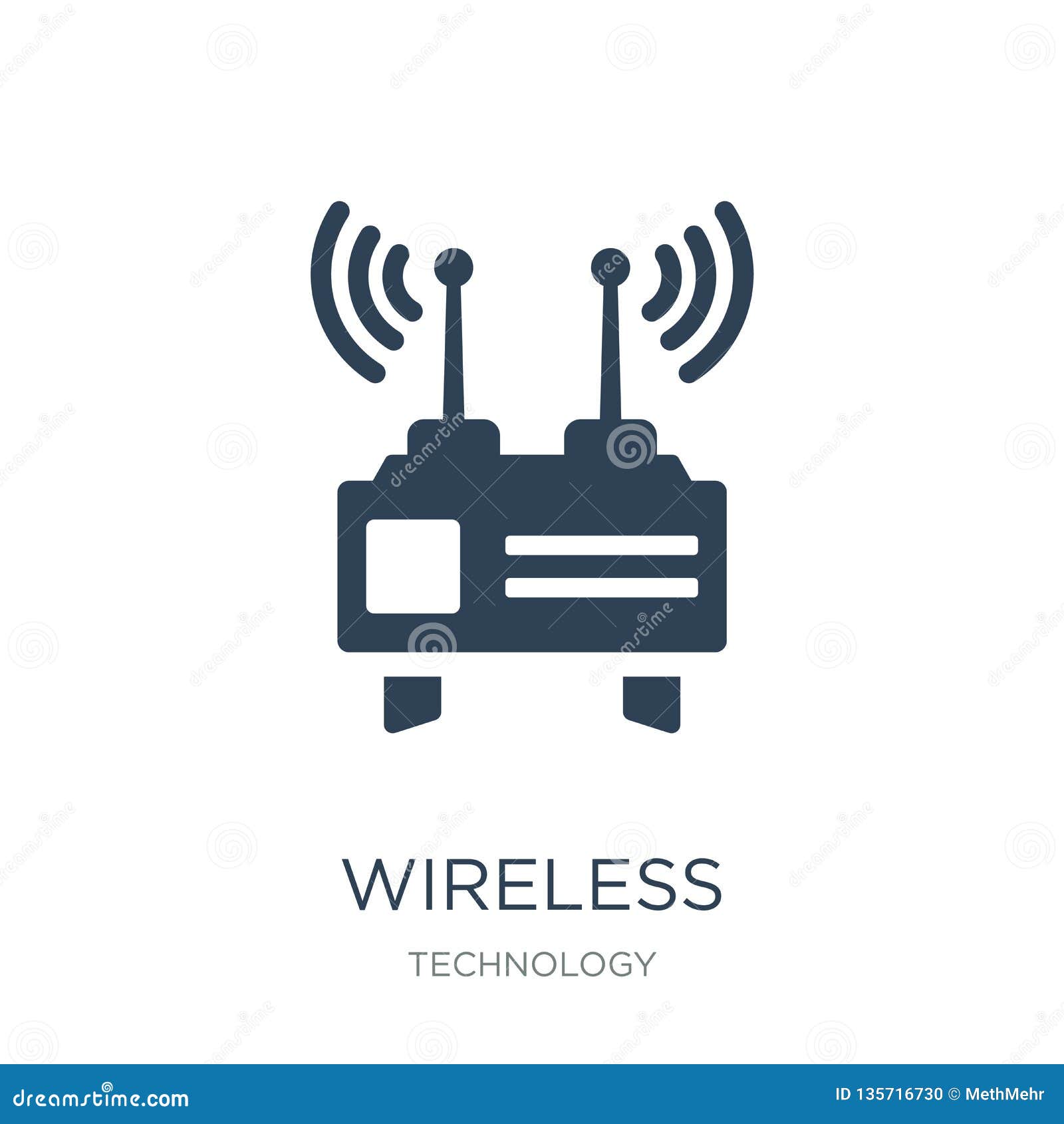 Wireless Transmitter Icon in Trendy Design Style. Wireless Transmitter ...