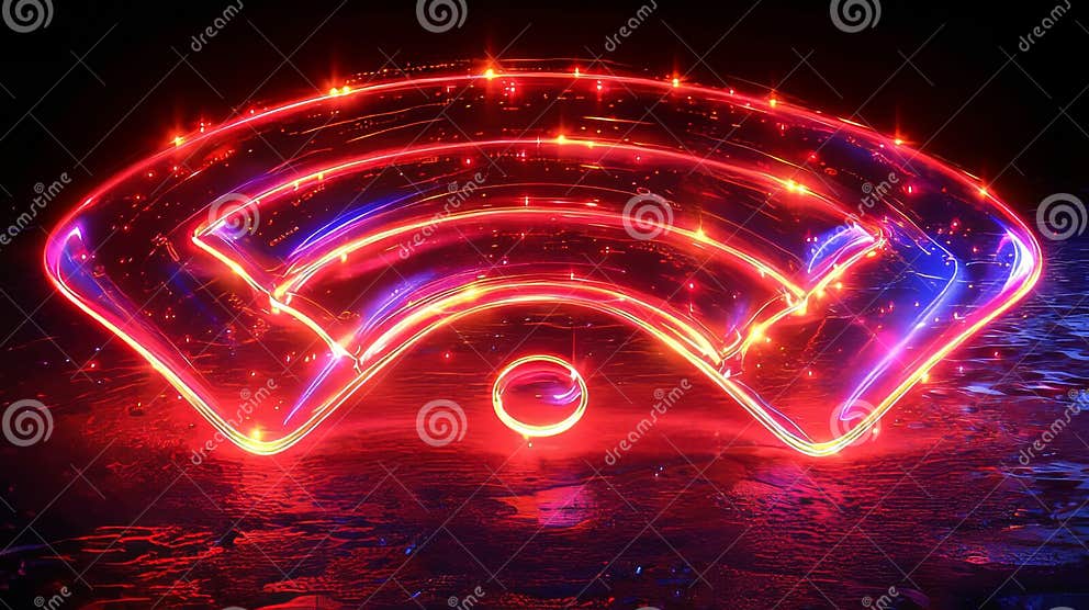 Wireless Wave Light Effect. Sensor Waves Signal or Laser Scanner on ...