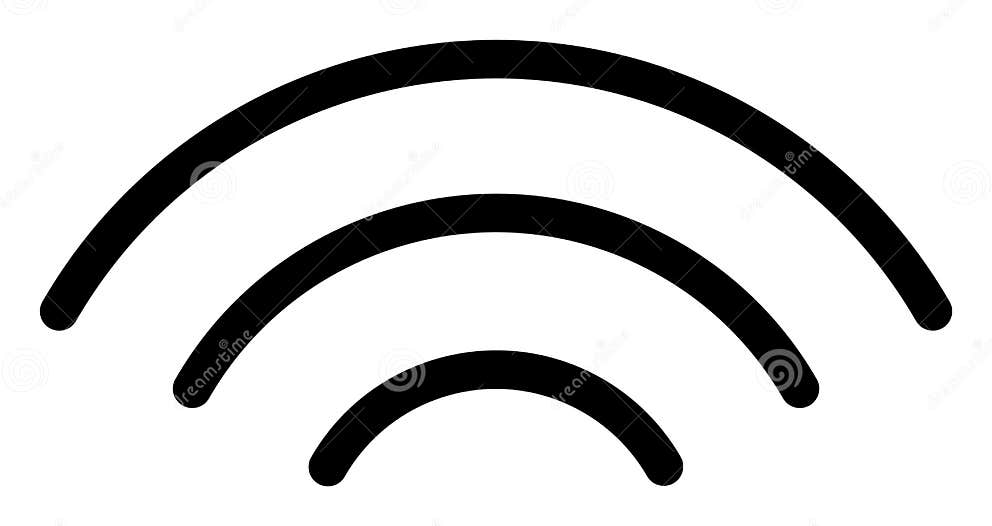 Wireless Waves Vector Icon Flat Illustration Stock Vector ...