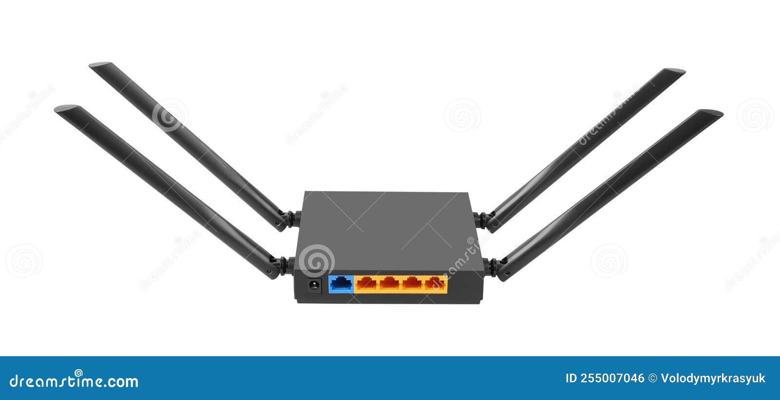 Wireless Wi-fi Router with Antennas Stock Photo - Image of computer ...
