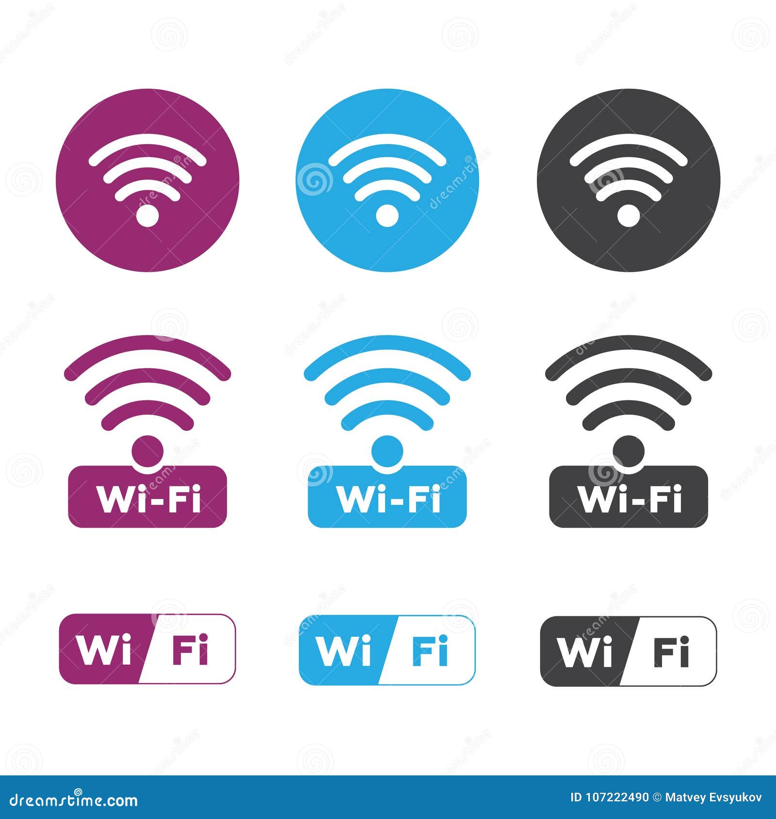 Wireless and Wifi Icons. Wireless Network Symbol Wifi Icon Editorial ...