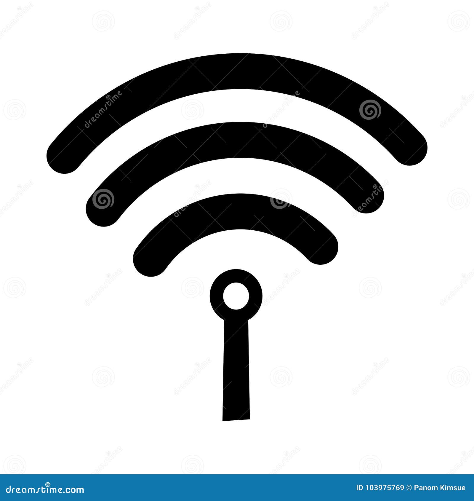 Wireless Wifi or Sign for Remote Internet Access Icon Vector on White ...