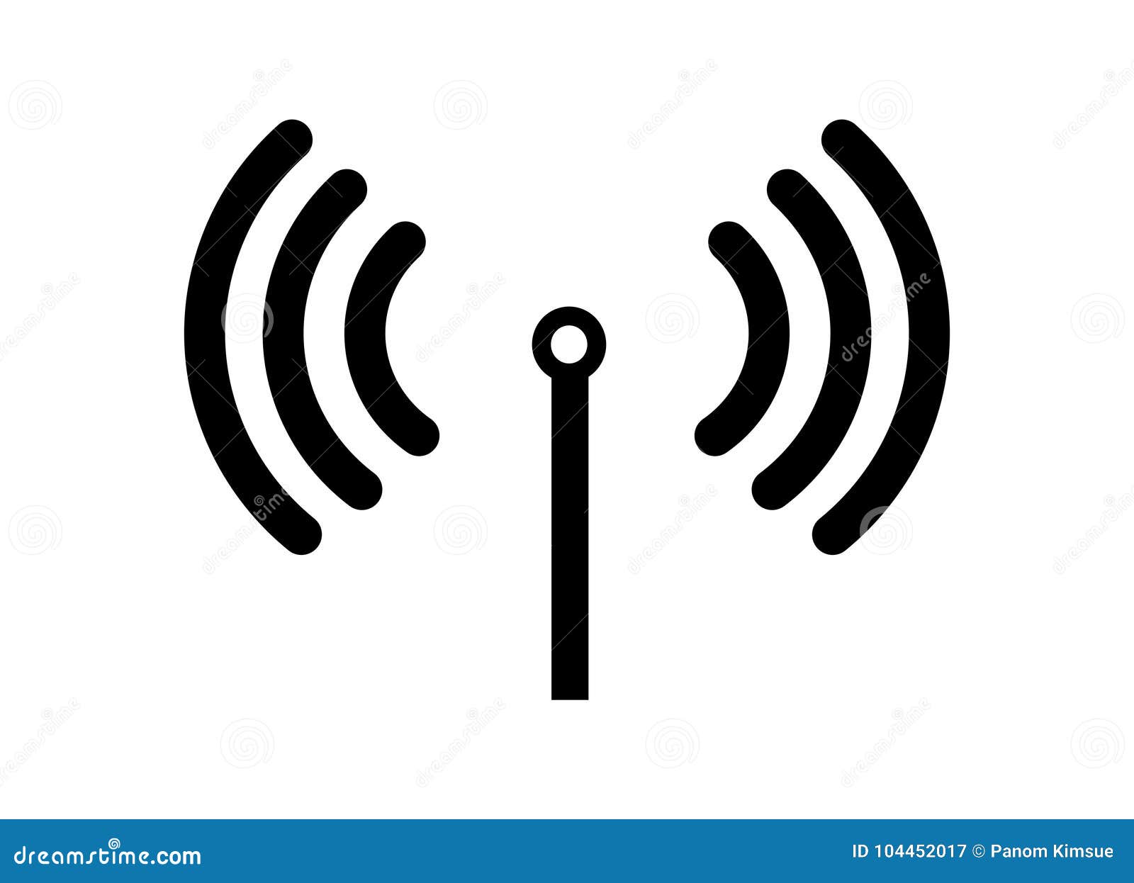 Wireless Wifi or Sign for Remote Internet Access Icon on White ...