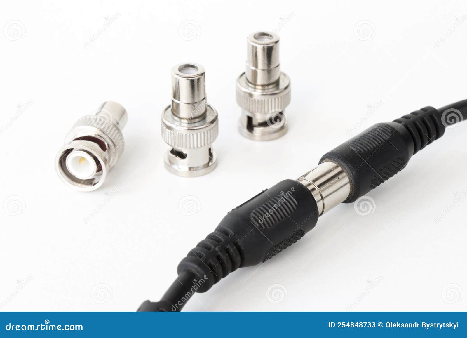 Wires and Adapters for Transmitting Analog Video Stock Image - Image of ...