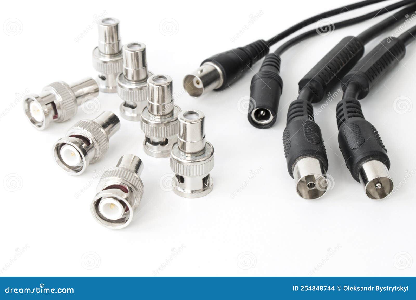 Wires and Adapters for Transmitting Analog Video Stock Photo - Image of ...