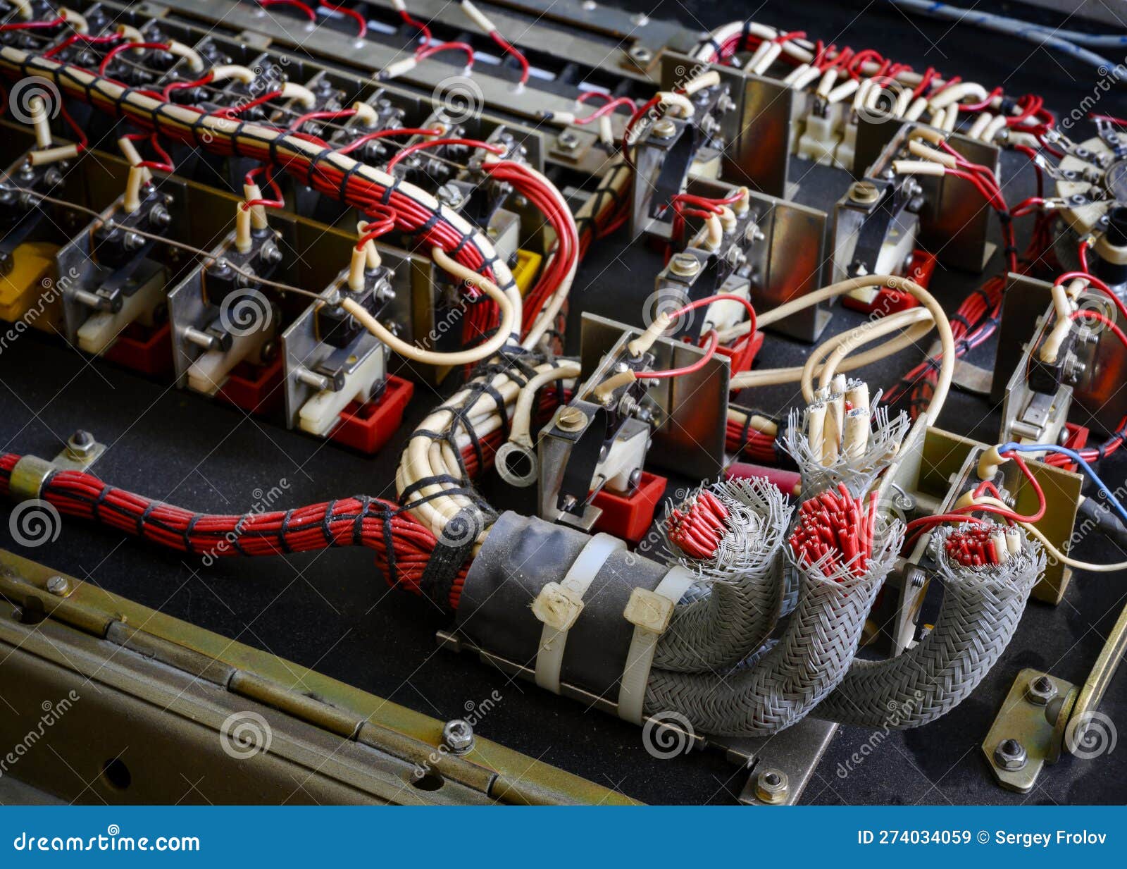 Wires Assembled into a Harness and Cut Off at the End in the Electrical ...