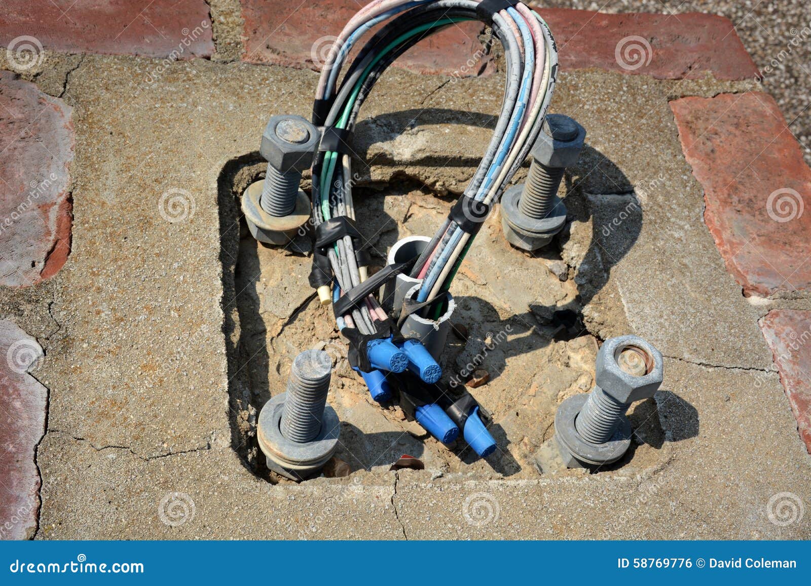 Wires and bolts stock photo. Image of bolts, detail, street - 58769776
