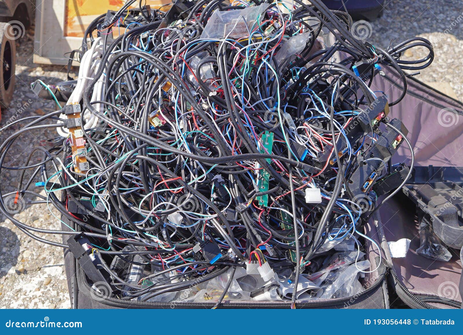 Wires cables stock photo. Image of electric, wire, computer - 193056448