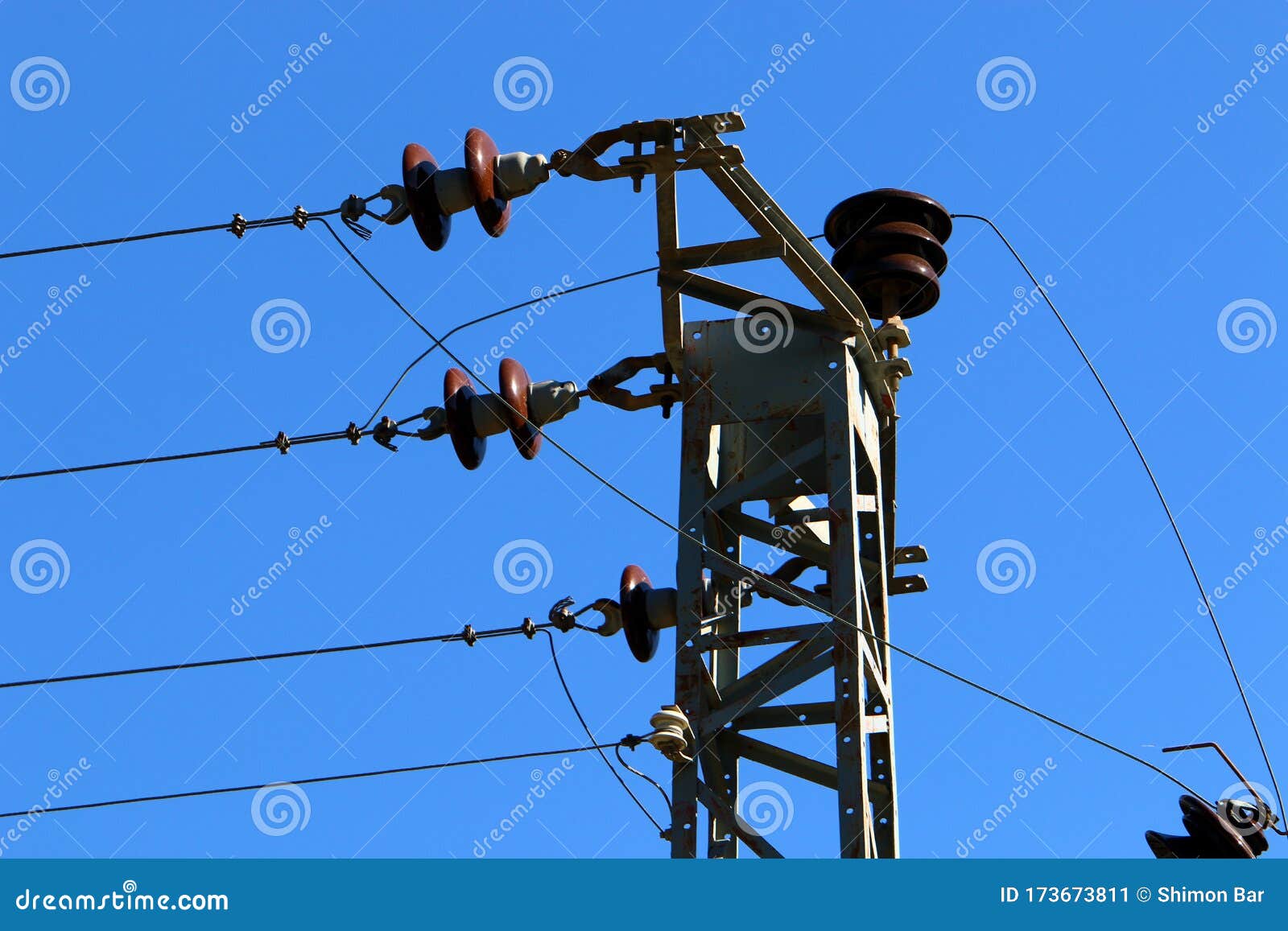 Wires that Carry Electric Current Stock Image - Image of metal ...