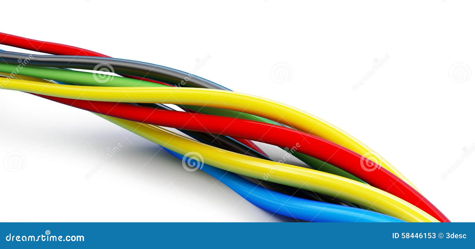 Wires Color on a White Background Stock Illustration - Illustration of ...